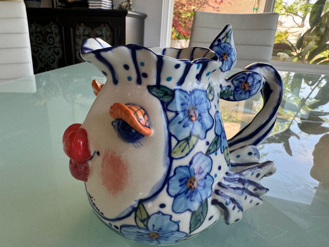 Diane Artware Anthropomorphic Fish Stoneware 2002 C Fish CREAMER ...