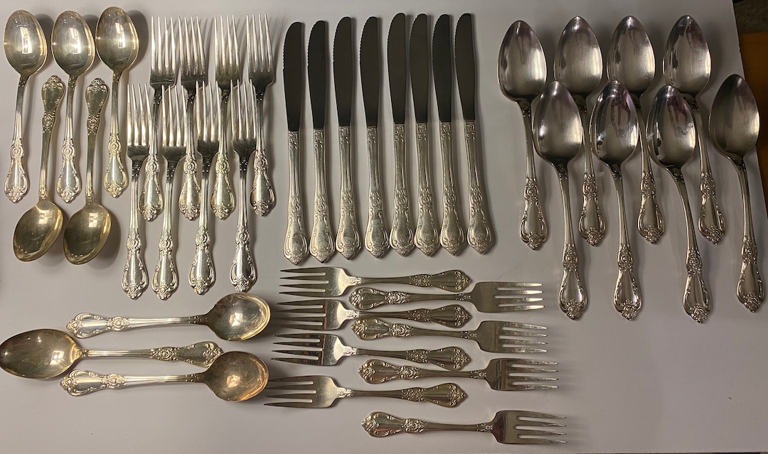 RARE Flatware Set Vanessa Francesca Pattern Wm Rodgers Oneida ...