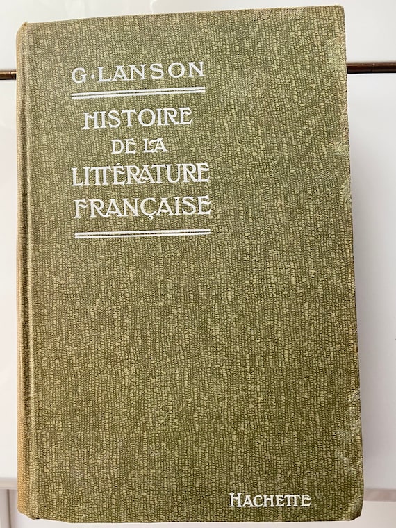 Histoire De La Litterature of Francaise Gustave Lanson | Etsy