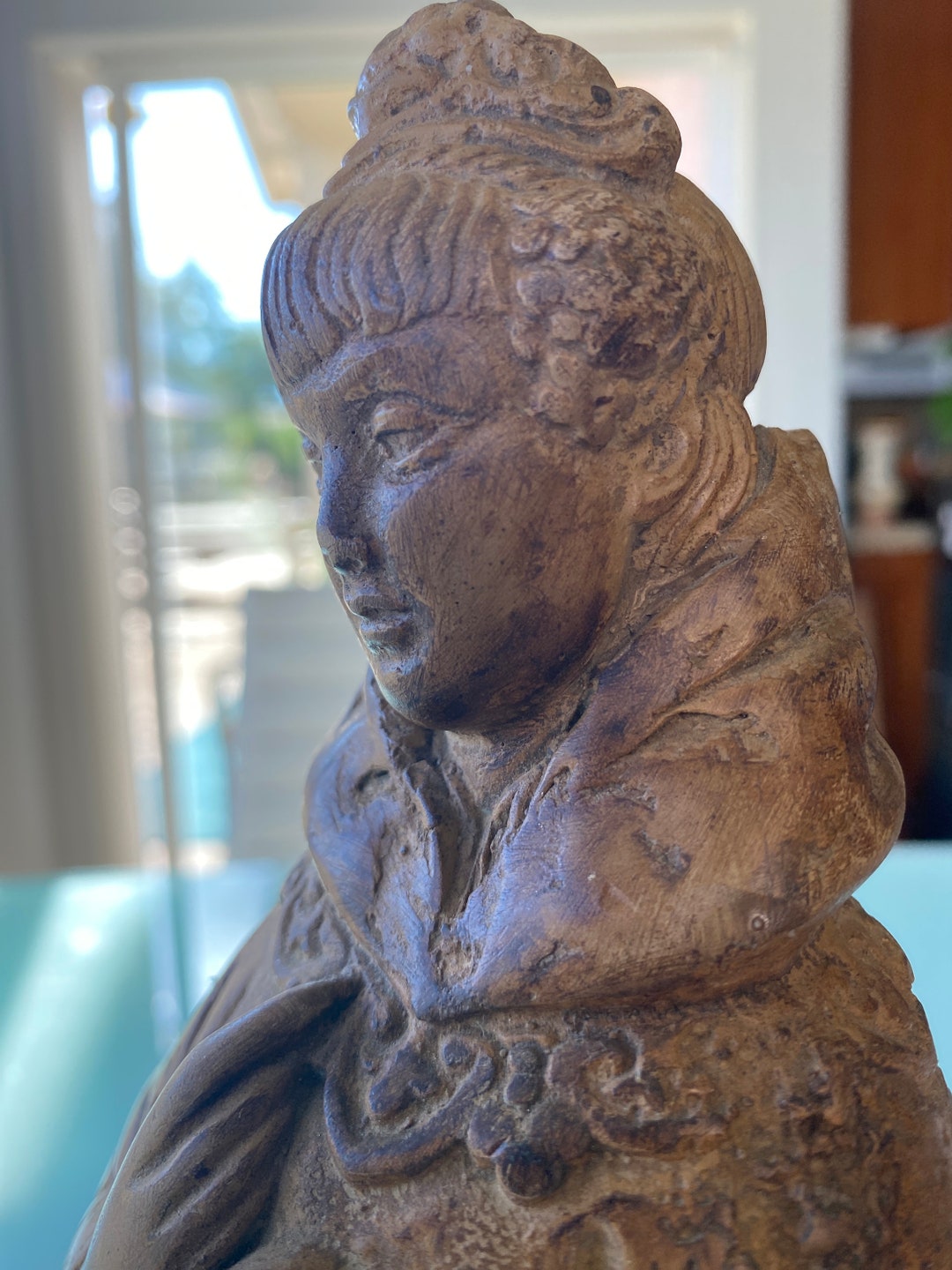 Vintage Attila Tivadar Sculpture Figurine Compelling Cast Stone Statue ...