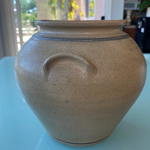 Antique Salt Glazed BEANS Pot Cedar Swamp Stoneware Co. Middleborough ...