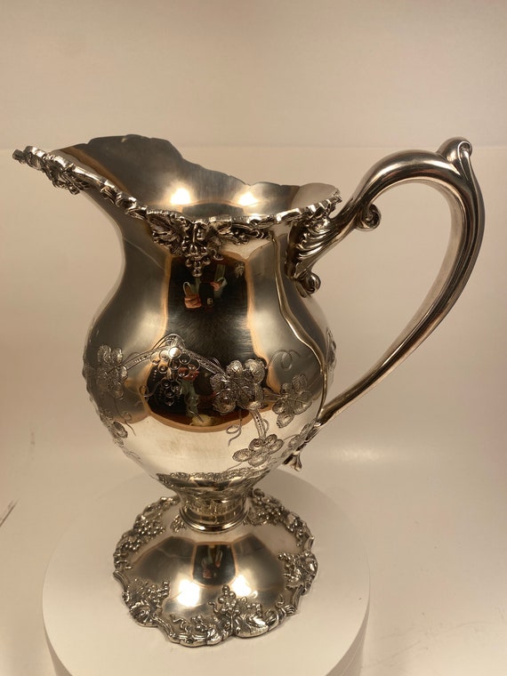 Silver Pitcher Hand Chased Silver Plate by Barbour - Etsy