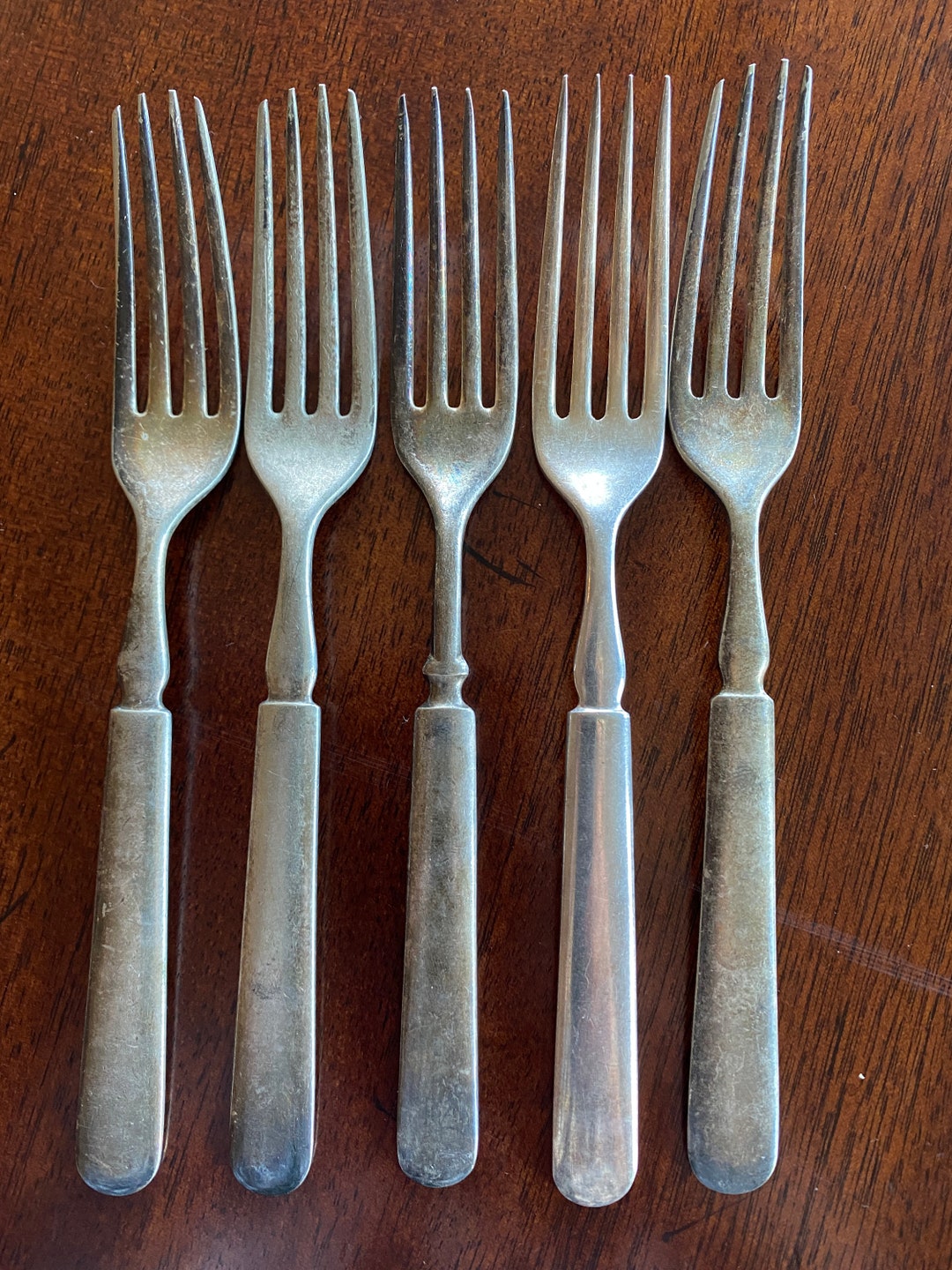 Rogers FORKS Silverplate SOLID HANDLE - Etsy