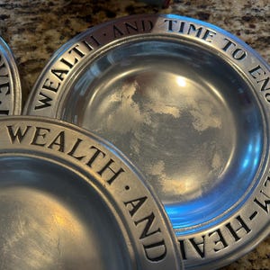 Pewter Plates Wilton RWP, Made in Columbia, PA Patterns 6 Pc VALENTINES ...