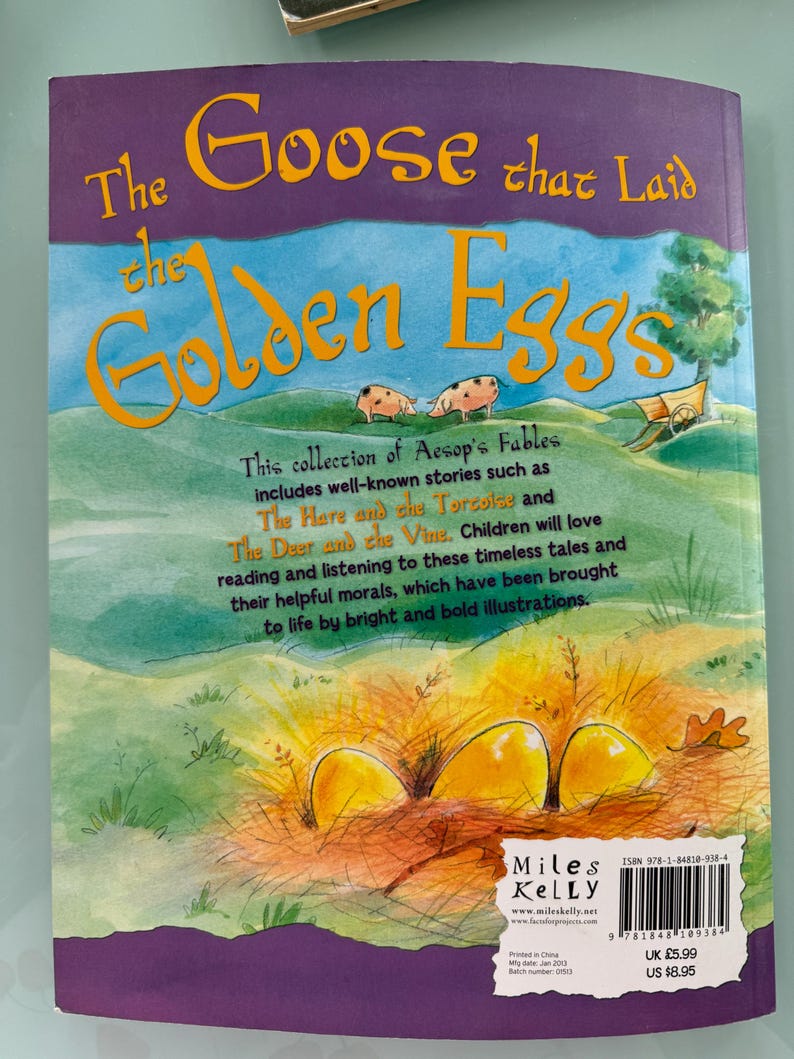 Goose Who Laid the Golden Egg Victoria Parker Softcover Aesops Fables ...