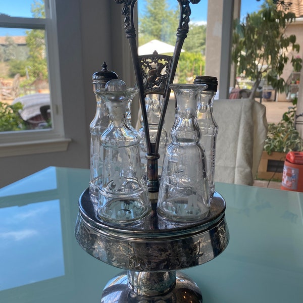 Antique Silver Condiment Sets - Etsy