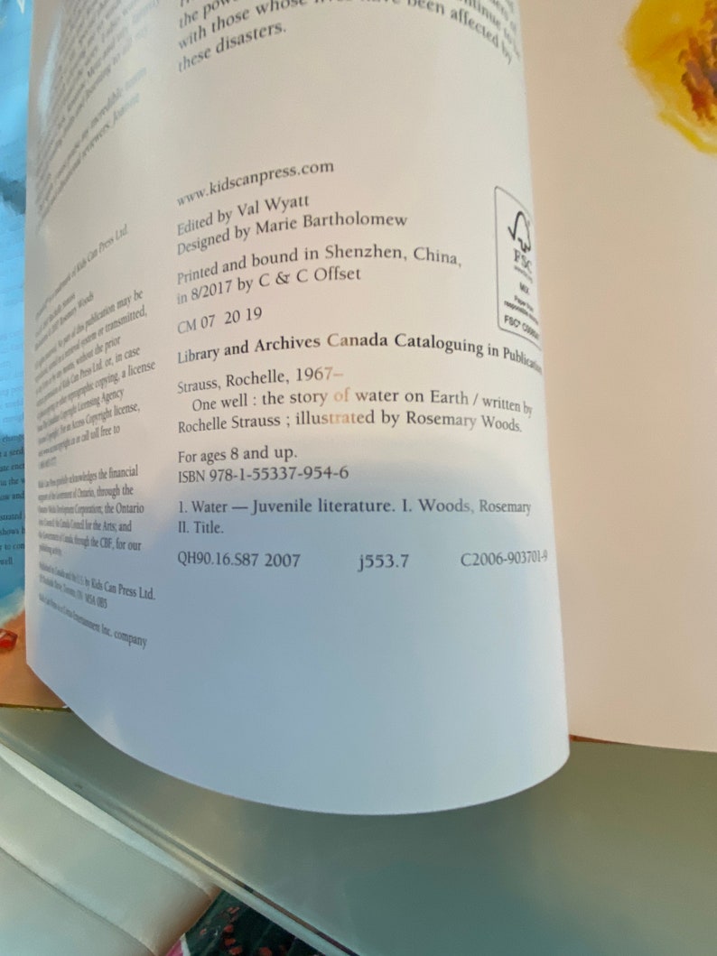 One Well: the Story of Water on Earth Strauss, Rochelle - Etsy