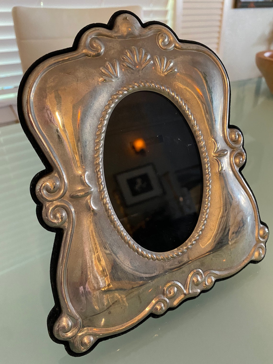 Stunning Silver Embossed Picture Frame Vintage Frame Free - Etsy