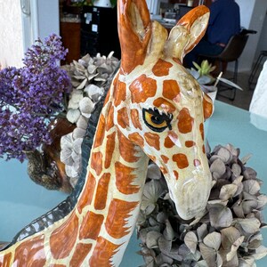 Italian Terracotta Hand Crafted Giraffe Sculpture, Hollywood Regency Animal Pottery - Etsy