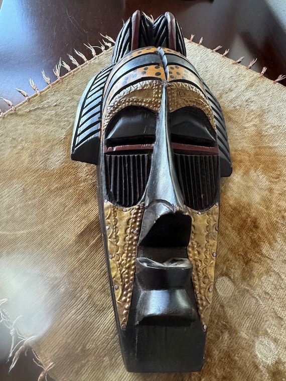 Ghanaian Ewe Tribe Authentic African Mask Handcrafted… - Gem