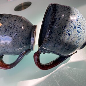 Brutalist Stoneware MUGS Pottery Hand Made Coffee Cups 2pc GIFT - Etsy