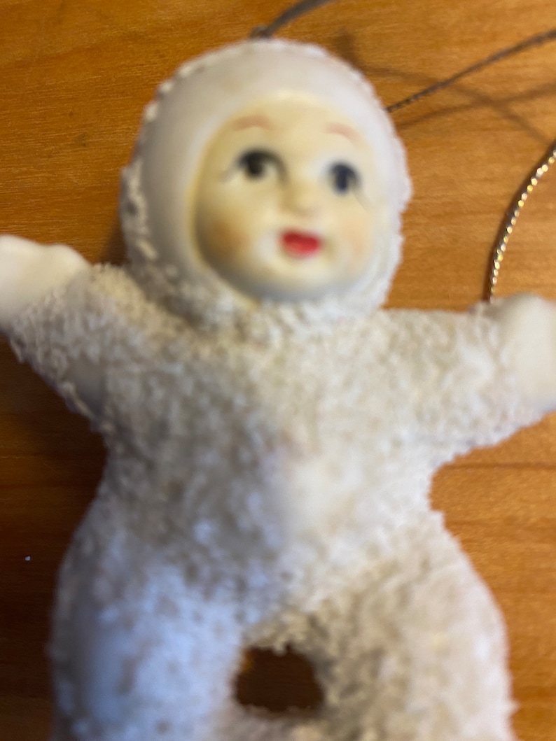 Antique Bisque Snowbabies Figurine Ornament Hand Painted - Etsy