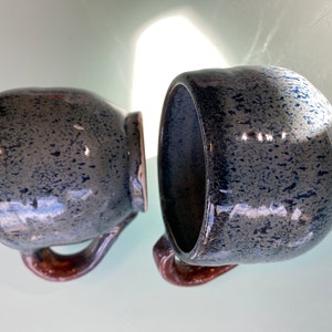 Brutalist Stoneware MUGS Pottery Hand Made Coffee Cups 2pc GIFT - Etsy