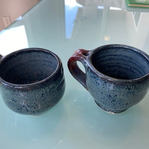 Brutalist Stoneware MUGS Pottery Hand Made Coffee Cups 2pc GIFT - Etsy