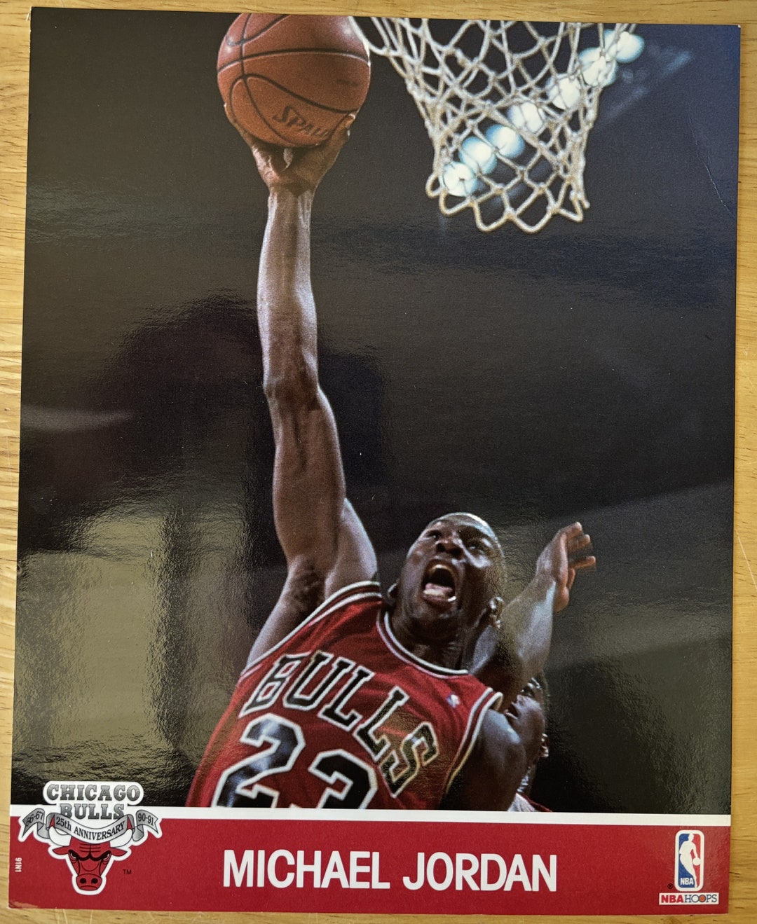Michael Jordan - NBA Hoops 5 X 7 Photo With Stats 1990 Basketball - Etsy