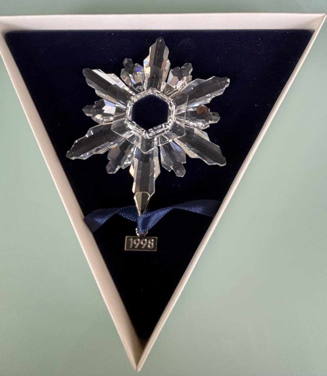 1998 Swarovski Crystal Christmas Tree Ornament W/box - Etsy