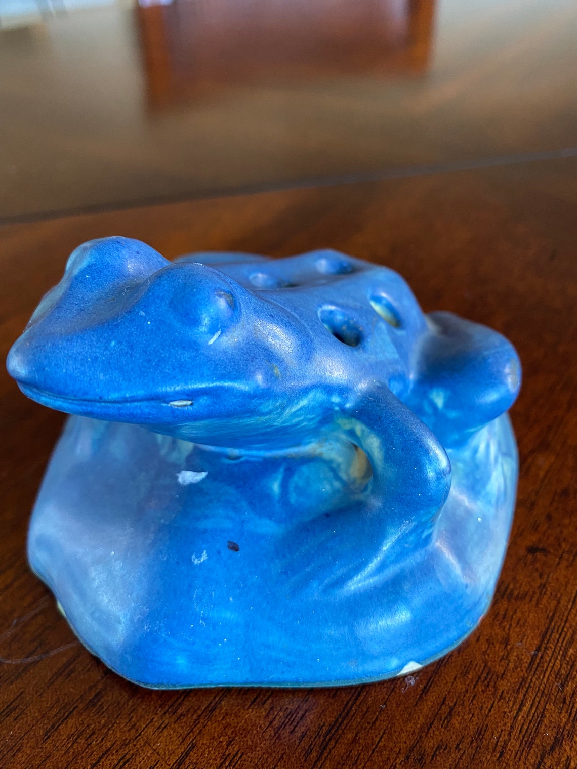 FROG American Arts and Crafts Pottery Blue Matte Flower Frog - Etsy