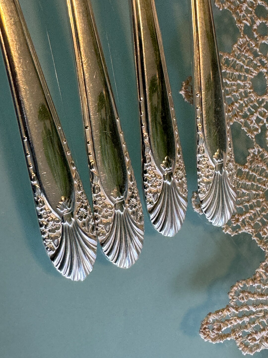 Cocktail Fork Crown Silverplate Radiance Seafood Fork 1939 Art Deco ...