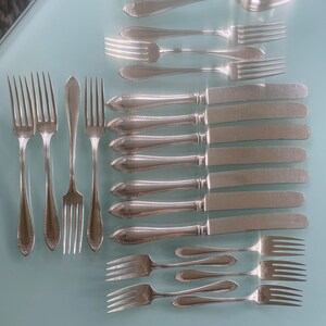 Victorian SHERATON Silverplate Flatware C1910 Beautiful! 22 Pc Lot ...
