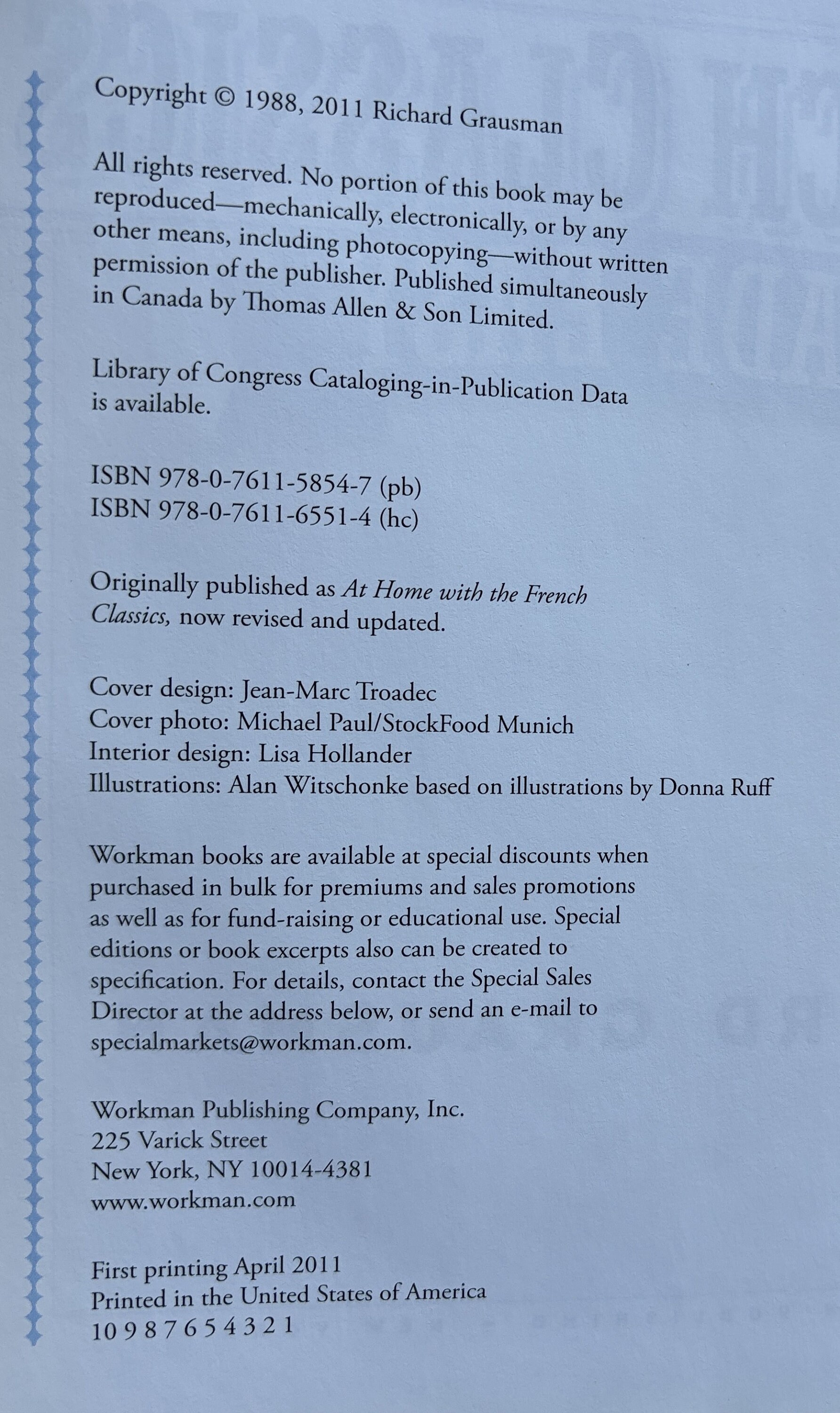 French Classics Made Easy by Richard Grausman ** First Printing ** - Etsy