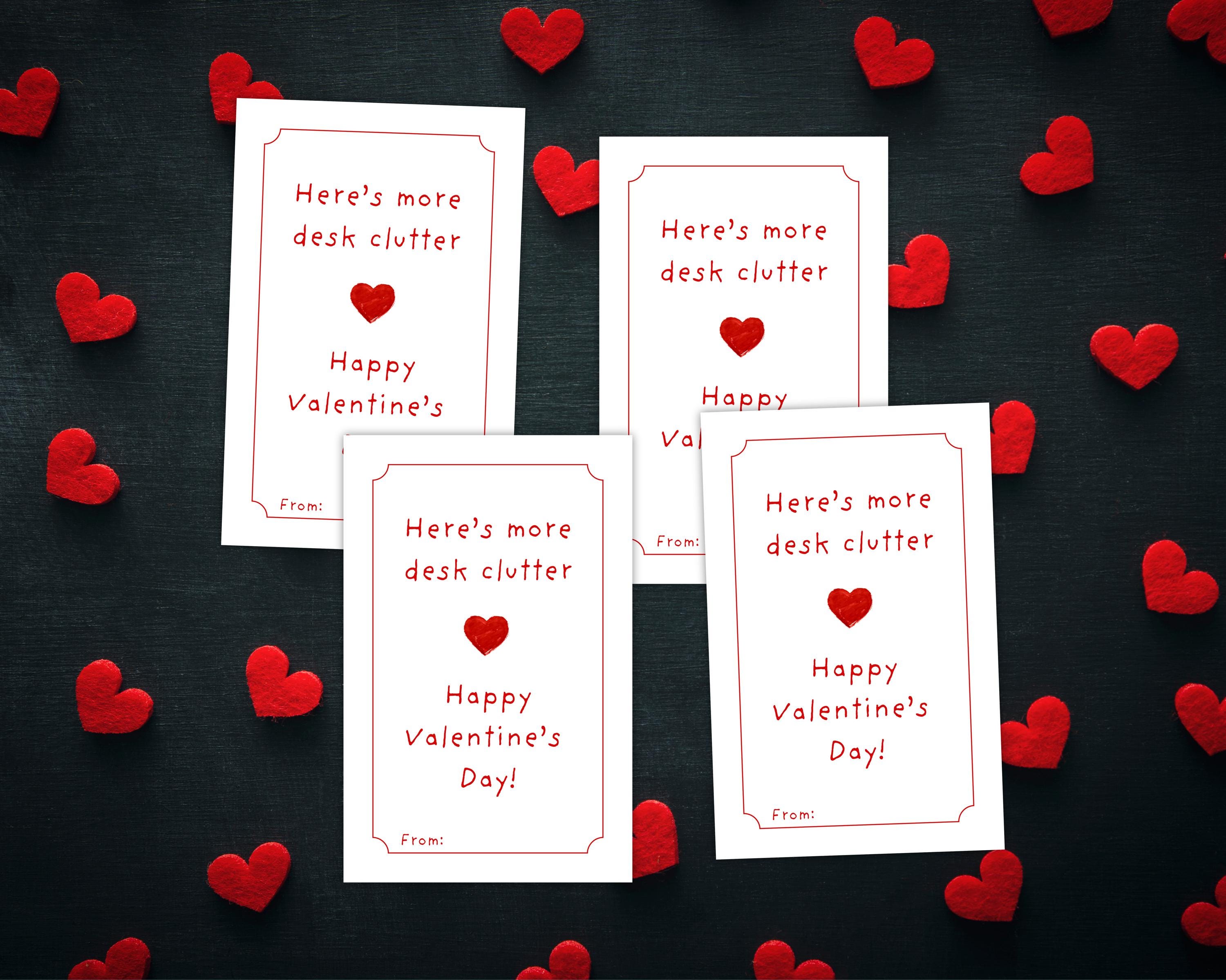Here's More Desk Clutter, Funny Workplace Valentine Cards, Digital ...