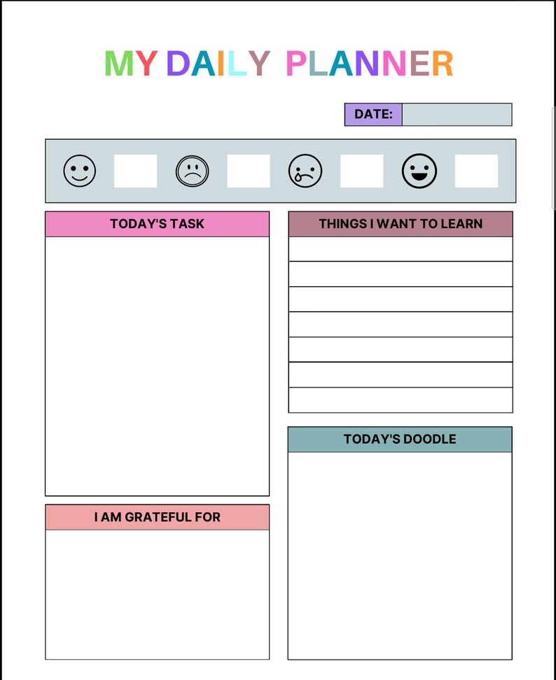 Printable Kids Journal Fun & Creative Writing Prompts Daily Gratitude ...