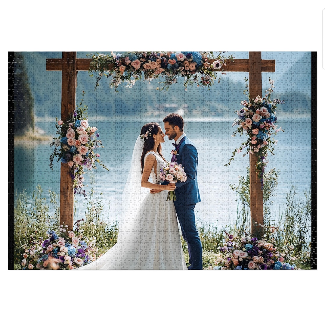 Jigsaw Puzzle: 1000 Pieces Custom Wedding Photo Puzzle With Tin ...