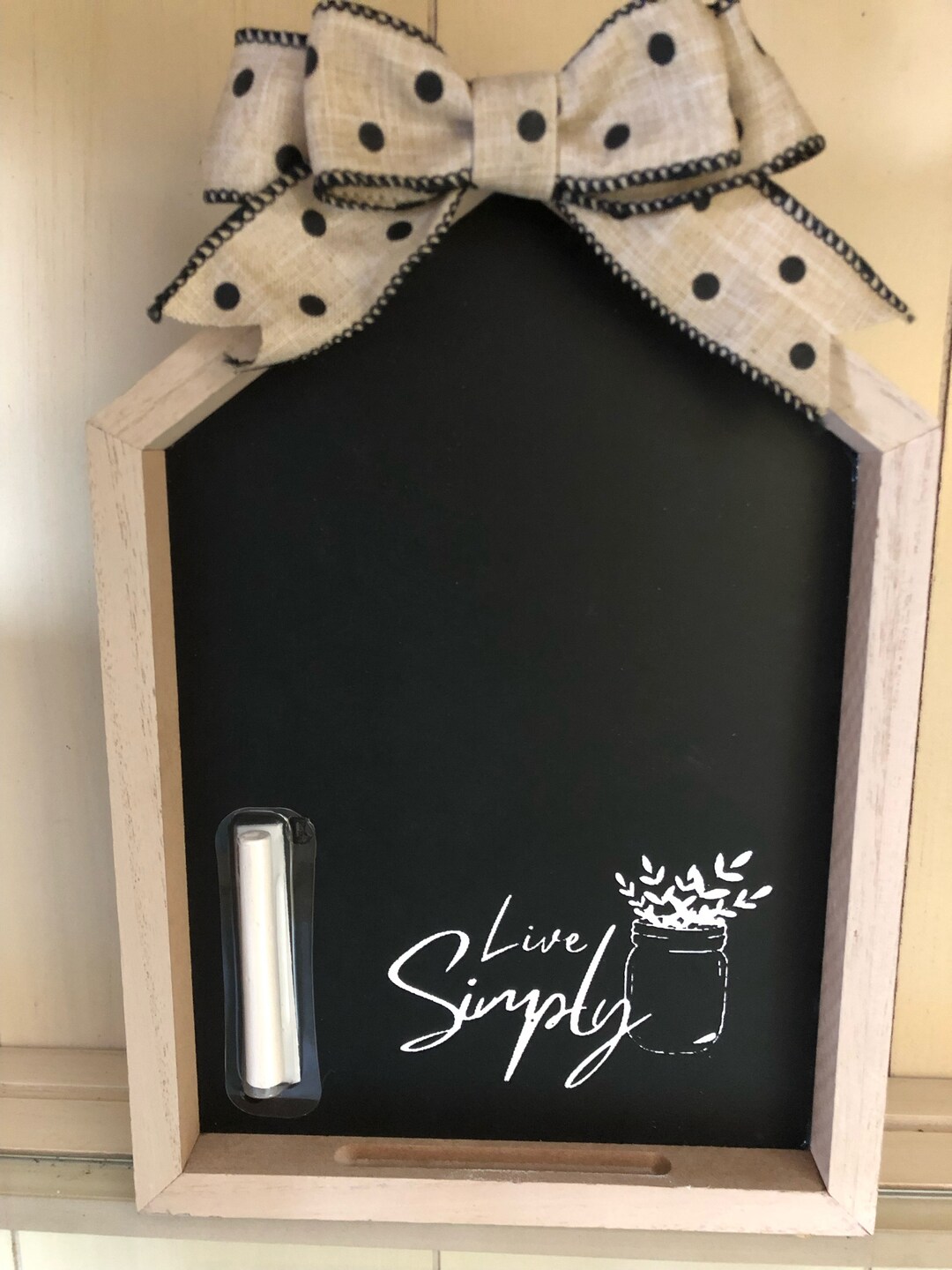 House Shaped Chalkboard Live Simply Chalkboard Decor - Etsy