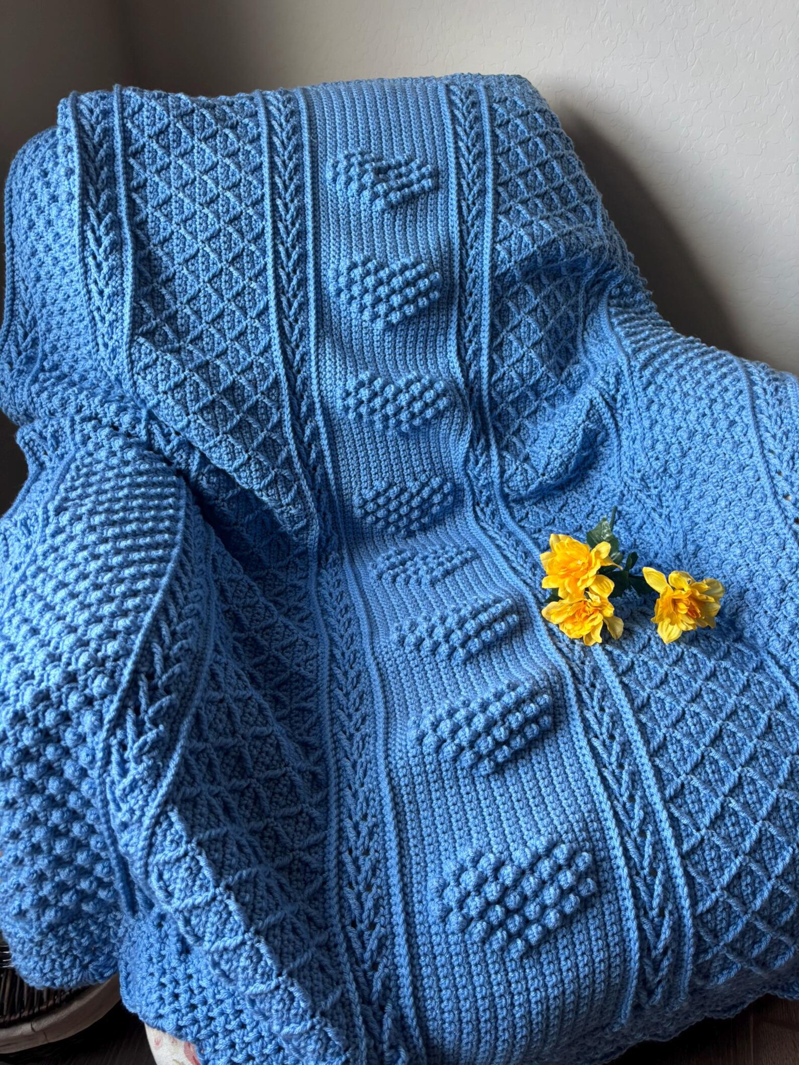 Afghan Crochet, Handmade Crochet Afghan, Vintage Afghan, Heirloom Style ...
