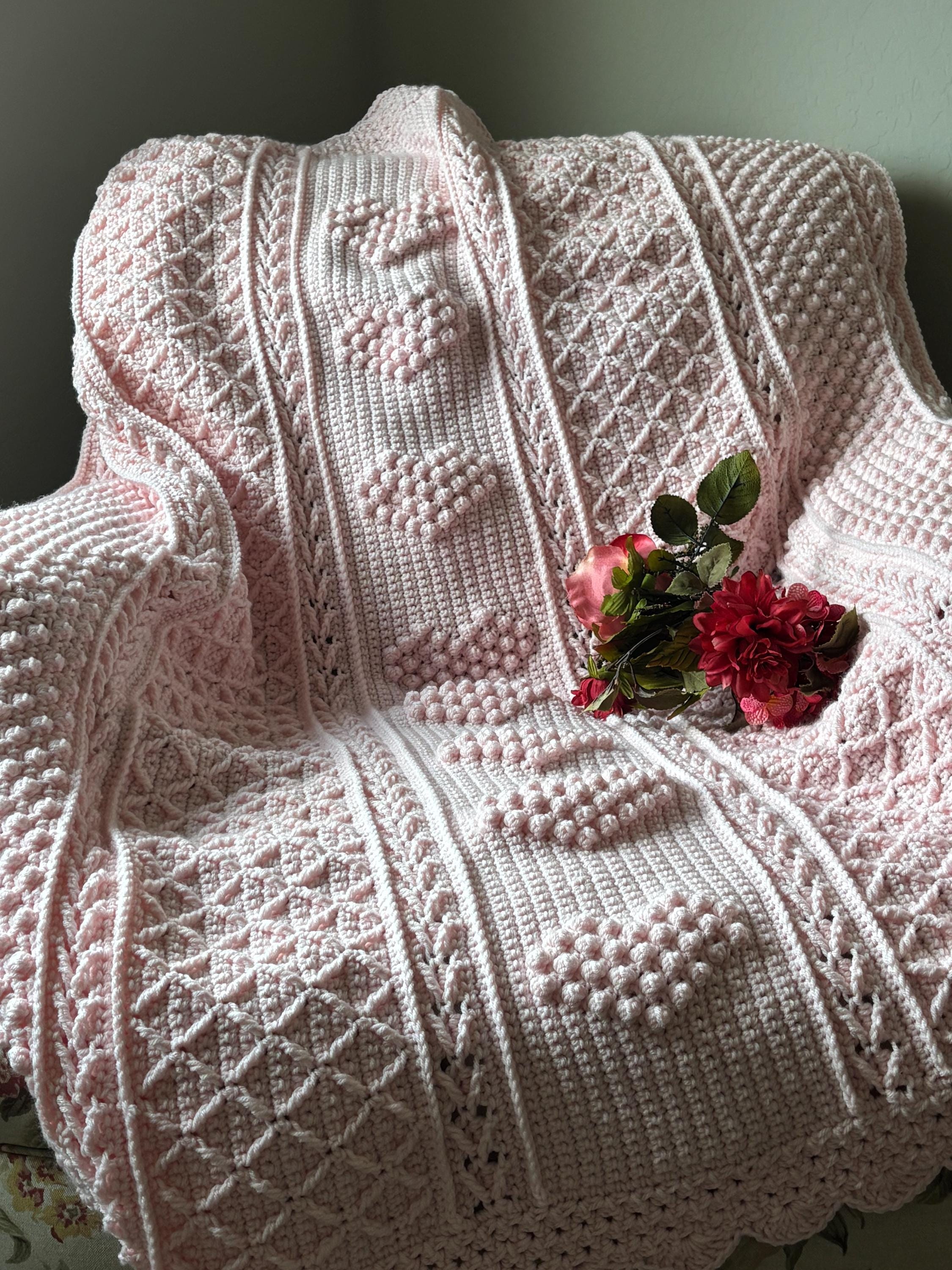 Afghan Crochet, Handmade Crochet Afghan, Vintage Afghan, Heirloom Style ...