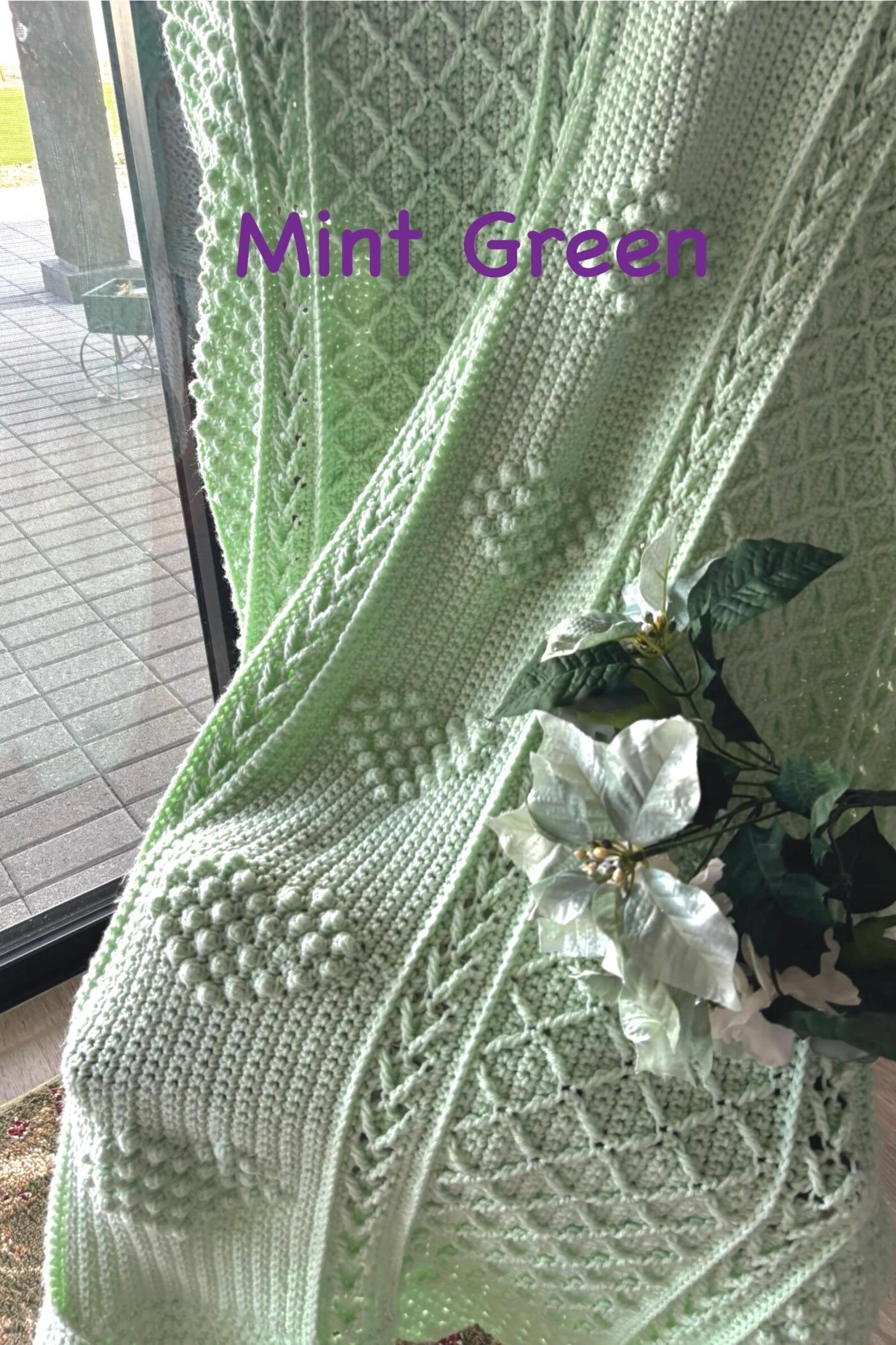Afghan Crochet, Handmade Crochet Afghan, Vintage Afghan, Heirloom Style ...