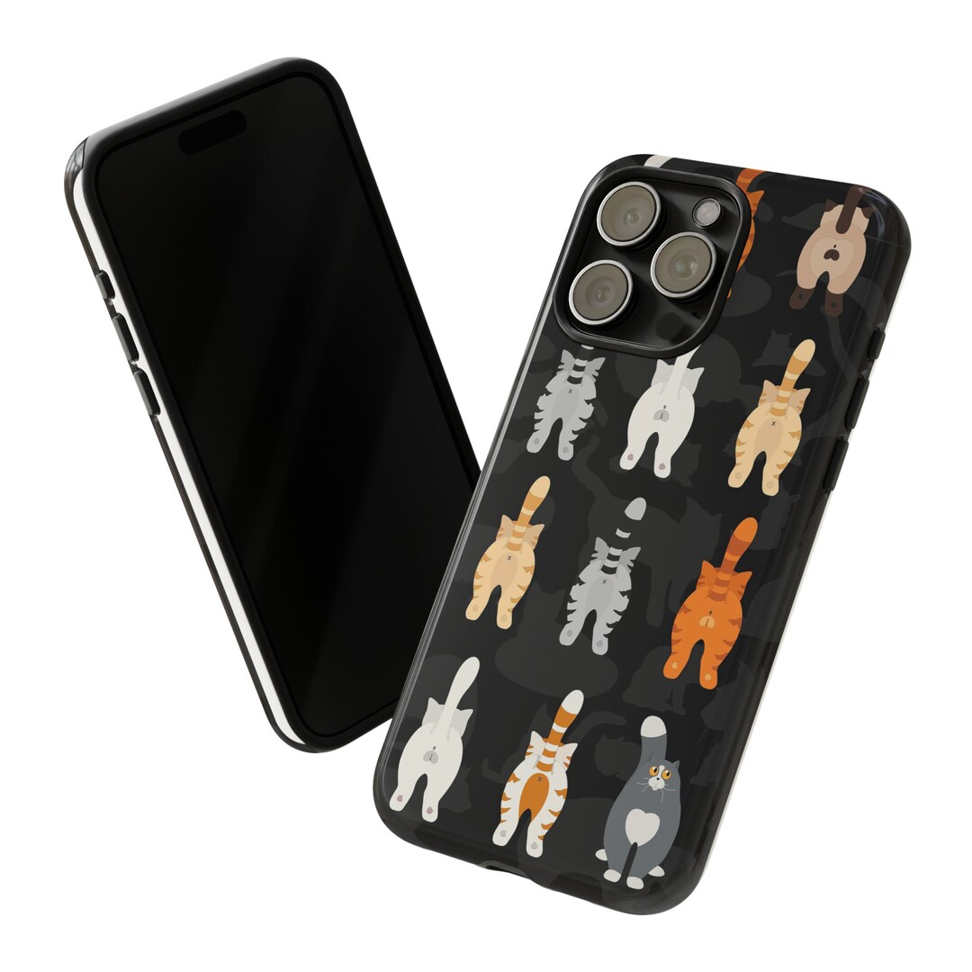 Cat Butt Phone Case Tough Cases Crazy Cat Lady iPhone 15 14 13 - Etsy