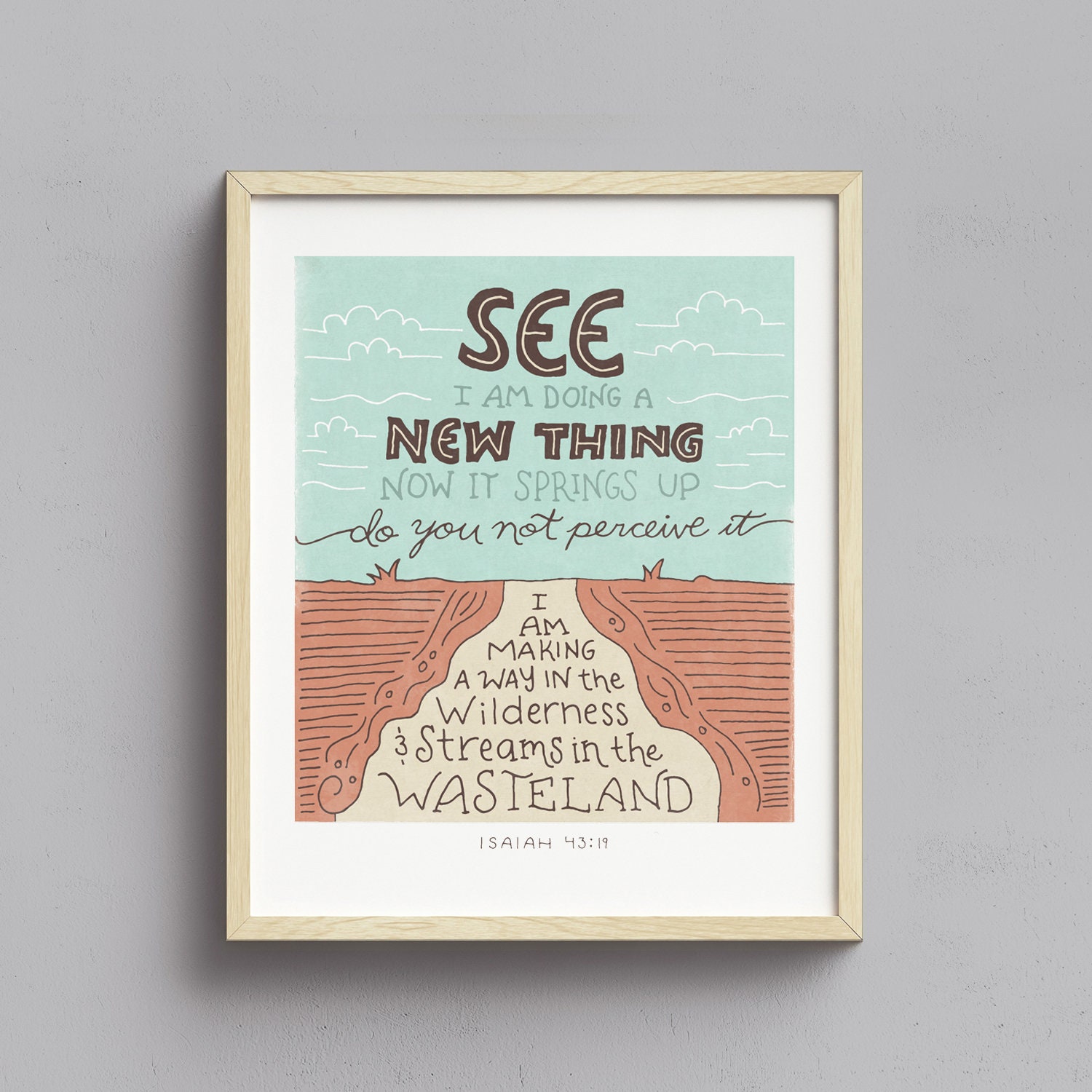 I Am Doing a New Thing Bible Verse Wall Art Isaiah 43 | Etsy