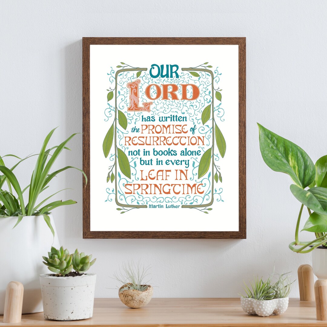 Martin Luther Springtime Quote | Scripture Art | Hand Lettering | Art ...