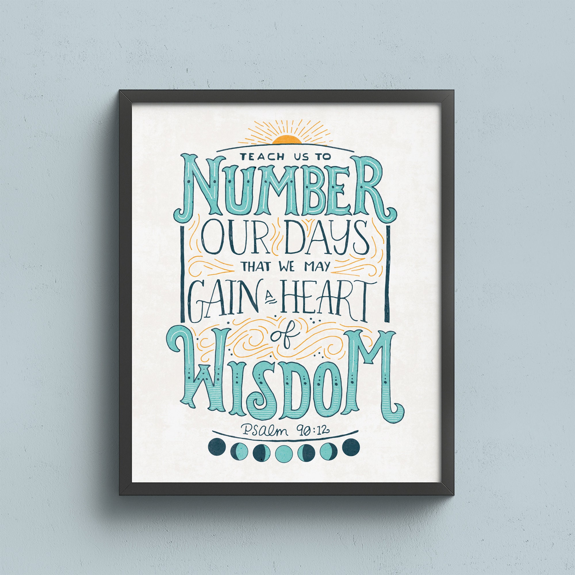 Buy Teach Us to Number Our Days Psalm 90 Bible Wall Art Online in India ...