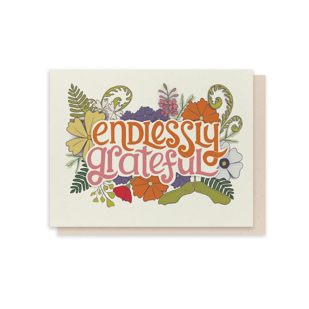 Endlessly Grateful Greeting Card - Etsy