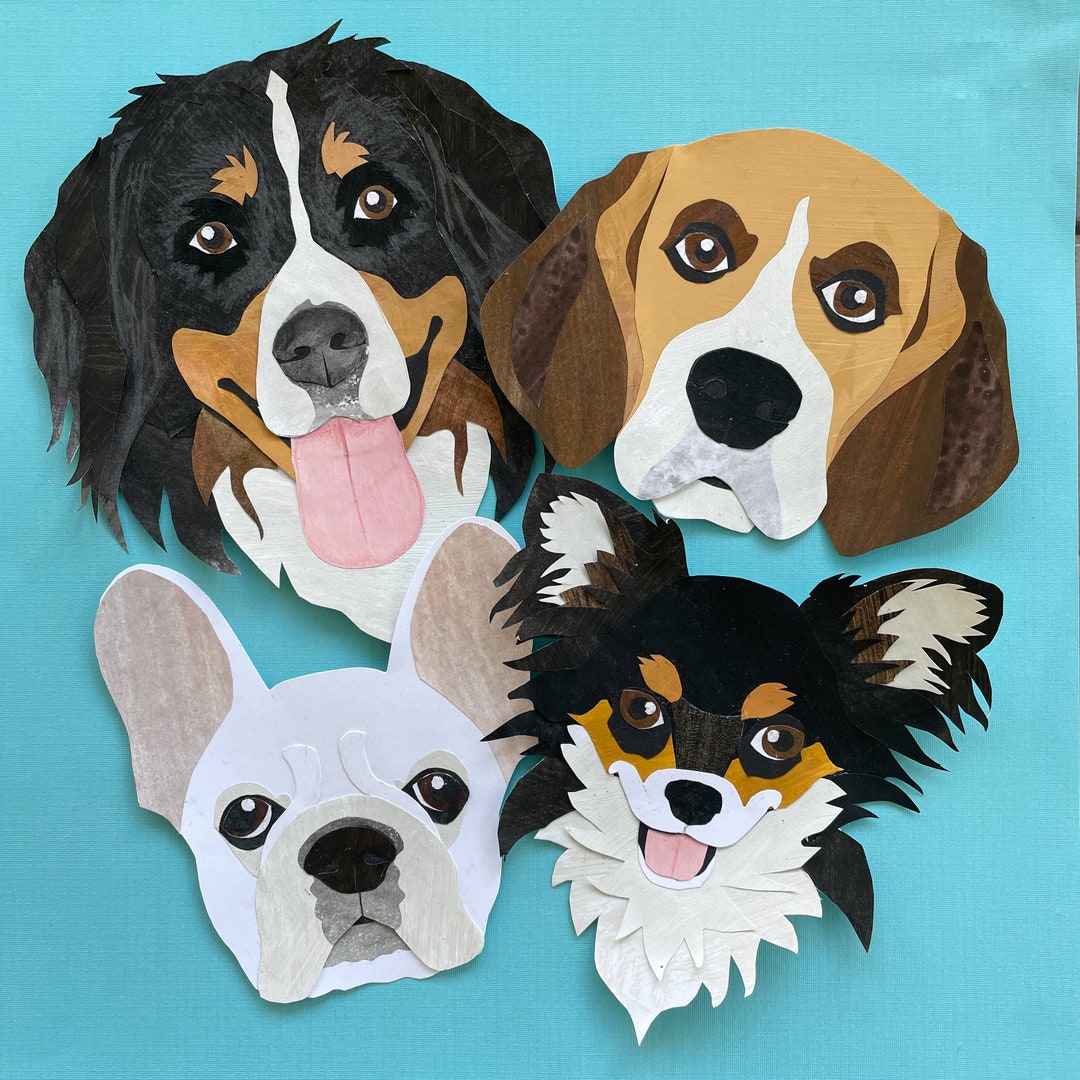 Custom Pet Portrait Collage - Etsy