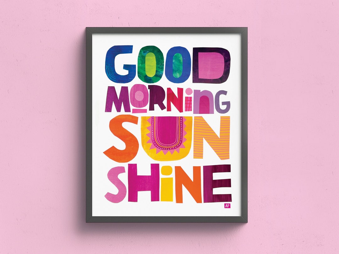 Good Morning Sun Shine Collage Art Poster - Etsy