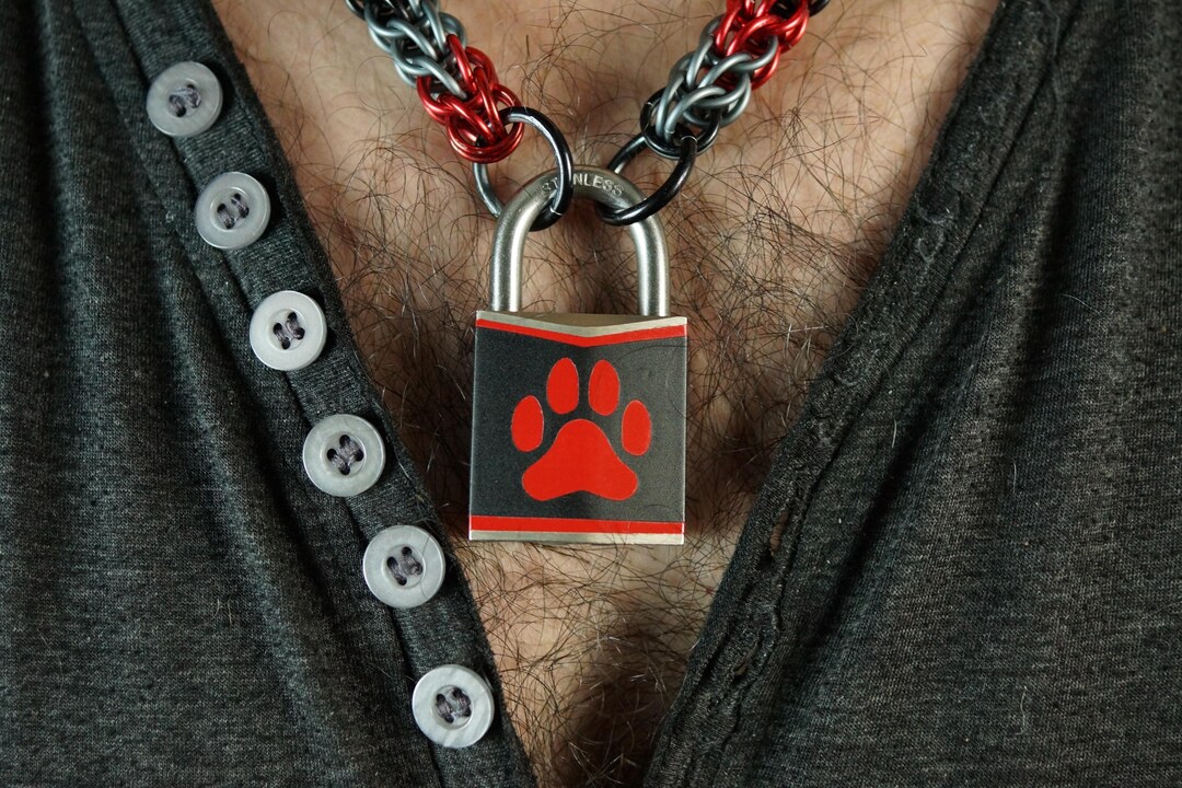 Corrosion Resistant 30mm Padlock - Paw Print Emblem W/ Custom Colors ...