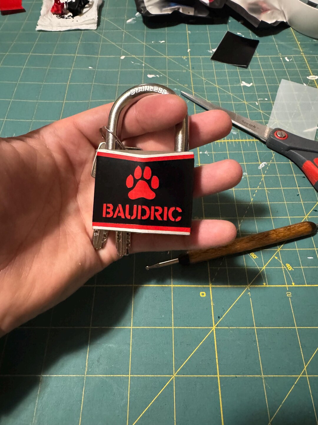 Custom Paw Print Padlock | 50mm | Marine Grade | Choose 2 Colors ...