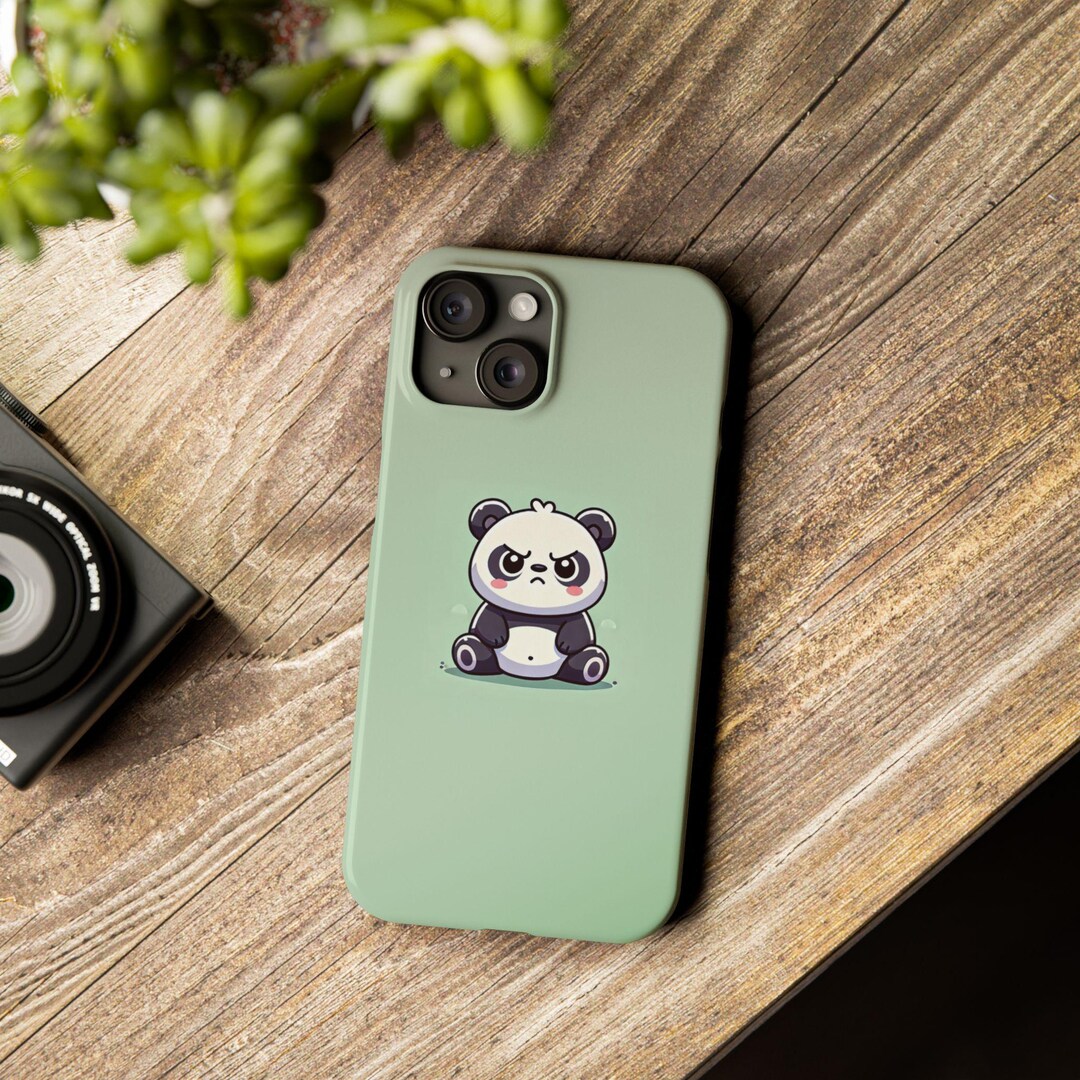 Angry Panda Phone Case - Cute Phone Case - Chibi Style Case - Case for ...