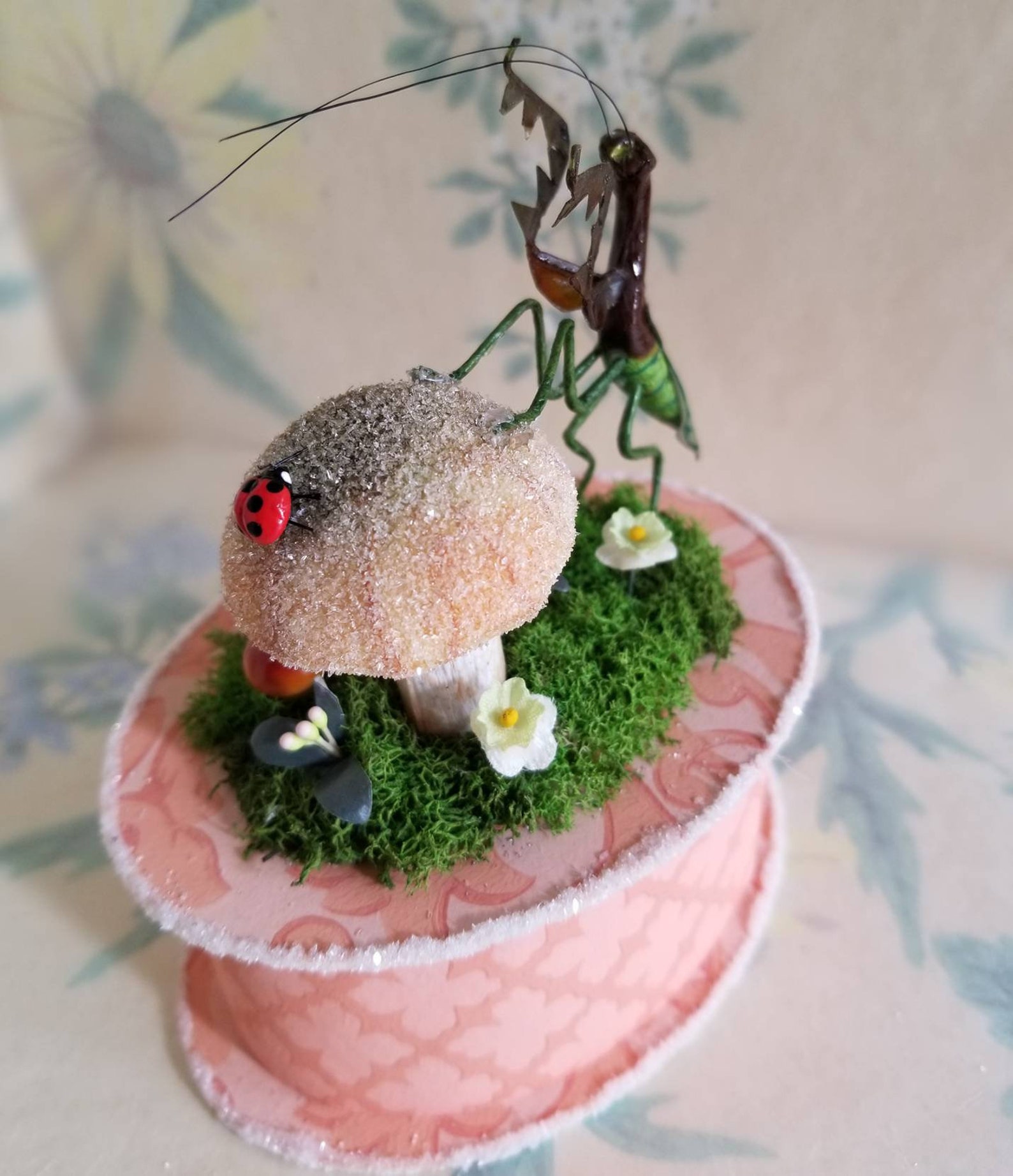 Praying Mantis and Ladybug Woodland Oval Keepsake Box | Etsy