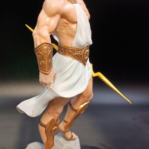 Custom Fan Art Greek God Zeus 3D Printed Statue - Hand Painted ...
