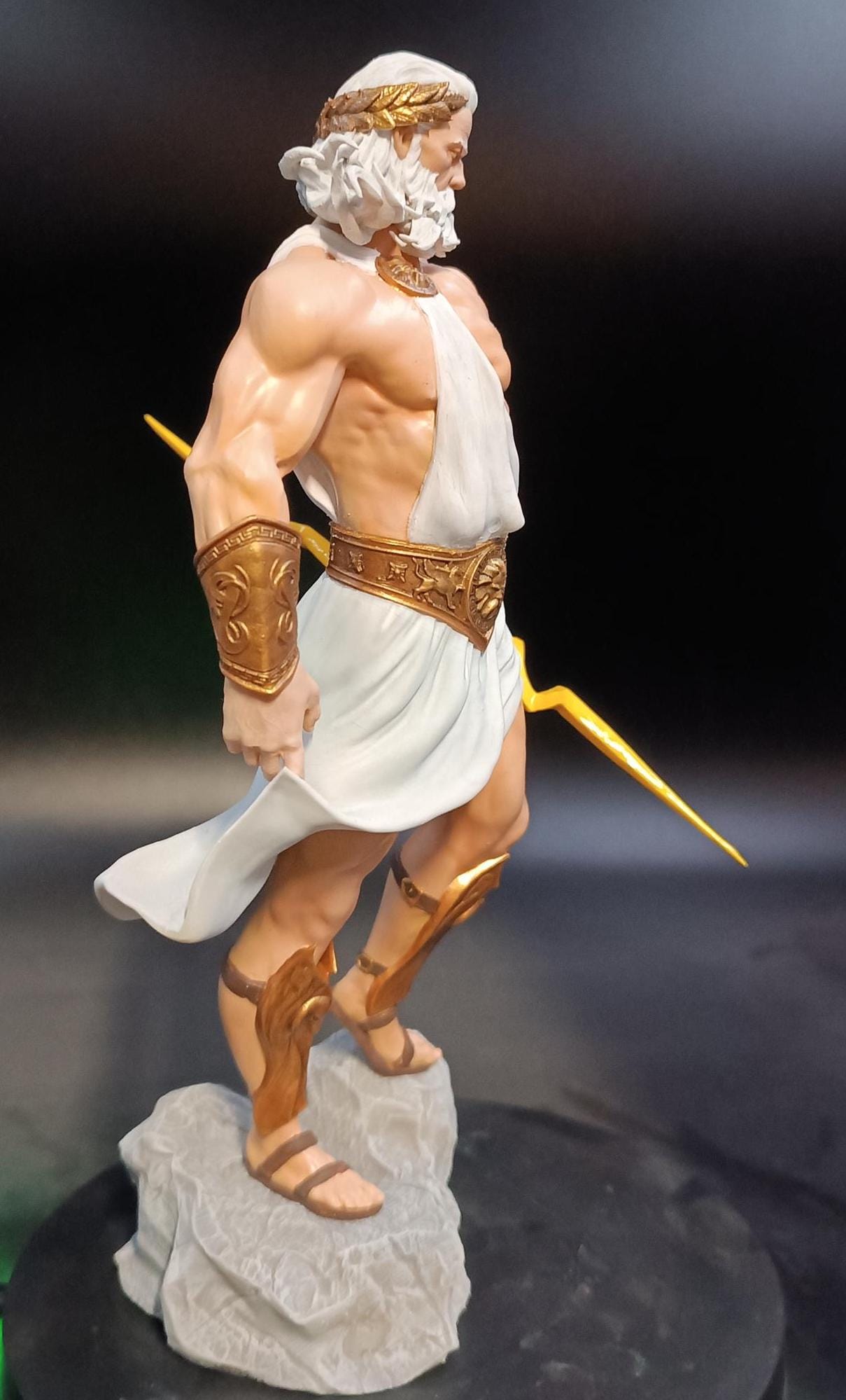 Custom Fan Art Greek God Zeus 3D Printed Statue - Hand Painted ...