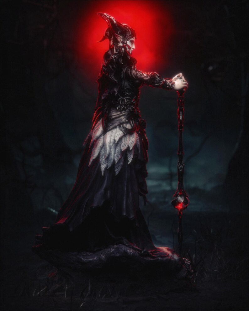 Ashen Vale Queen Custom 3D Printed Statue - Fanart Handmade ...