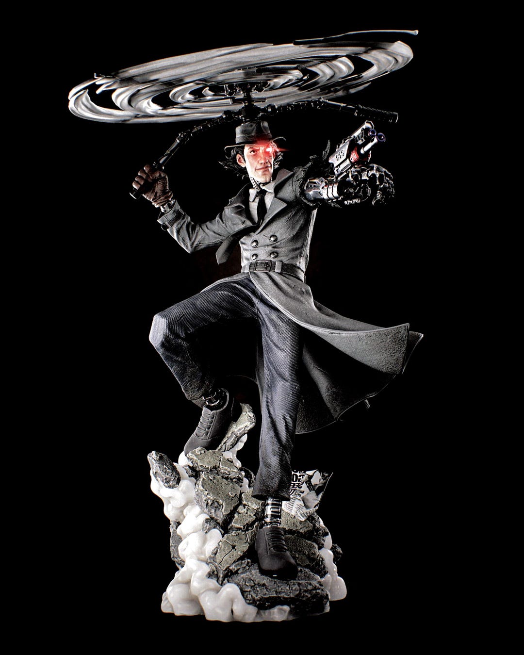 Cyborg Detective Fan Art Custom Made Figure Statue - Handmade ...