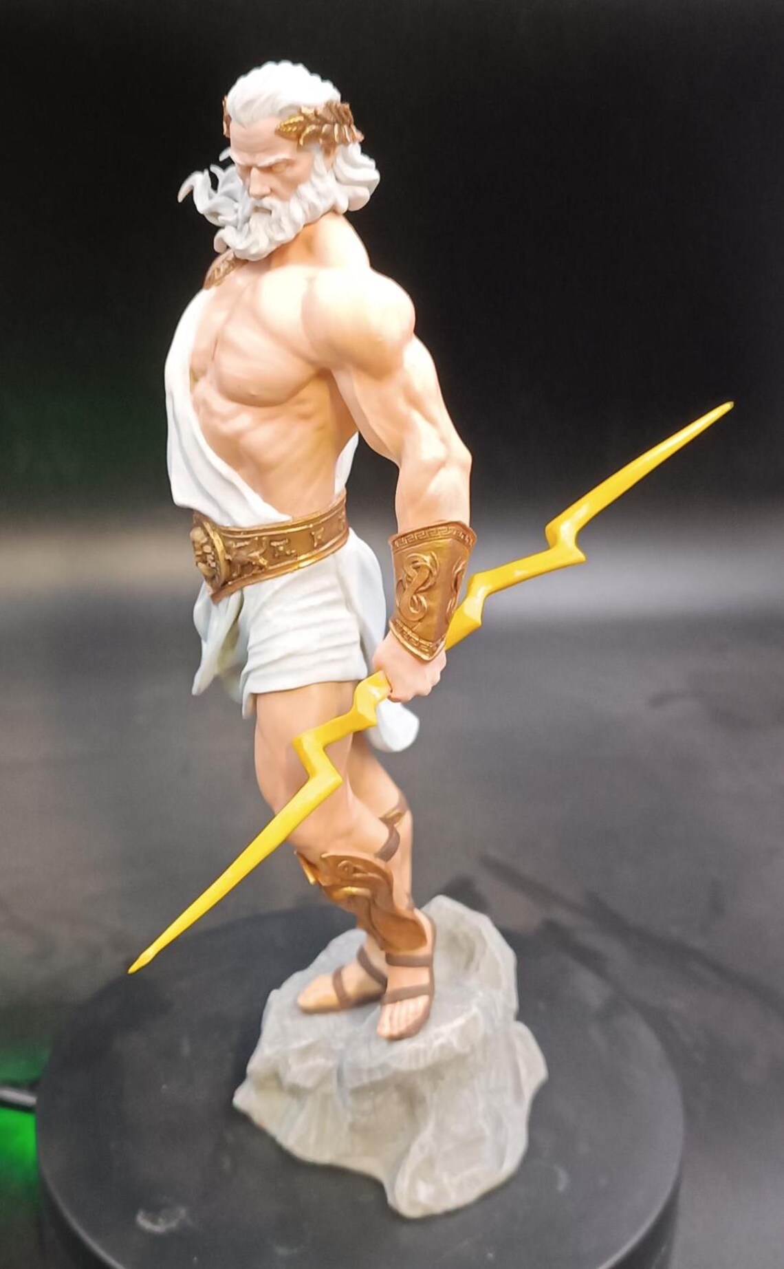 Custom Fan Art Greek God Zeus 3D Printed Statue - Hand Painted ...