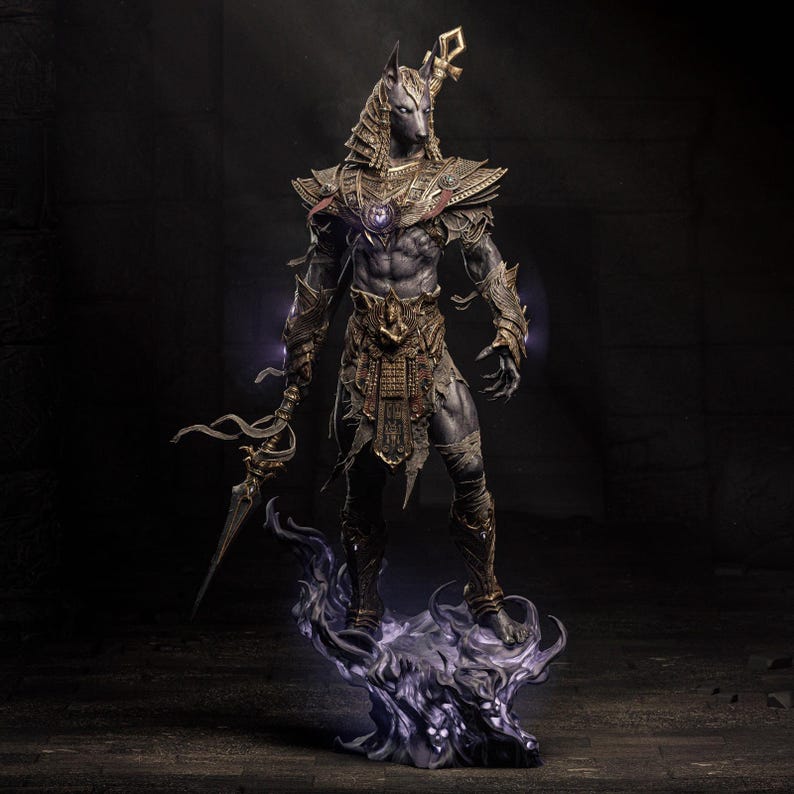Anubis Custom 3D Printed Statue - Fanart Handmade & Handpainted ...