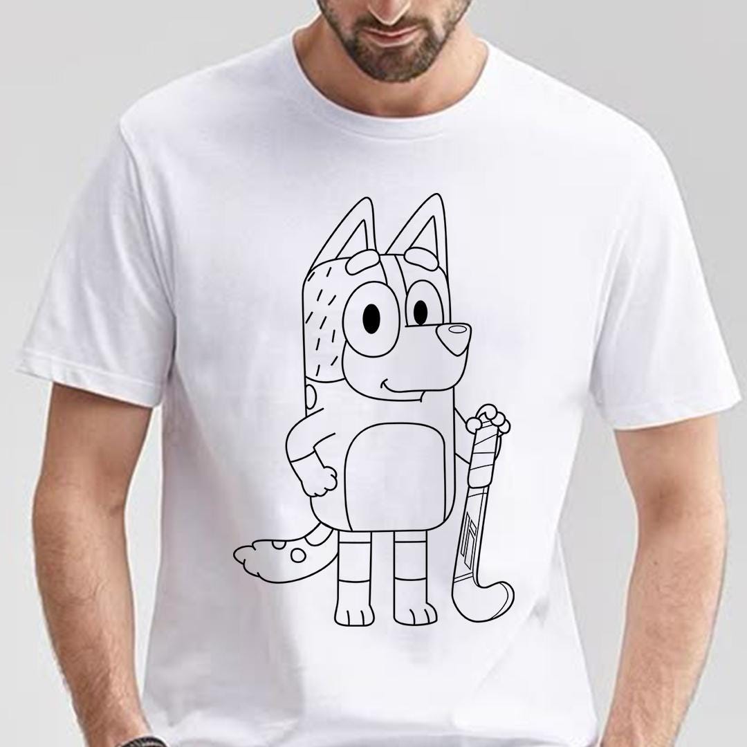 Bluey PNG Outline Bundle | Digital Bluey Character Line Art | Printable ...