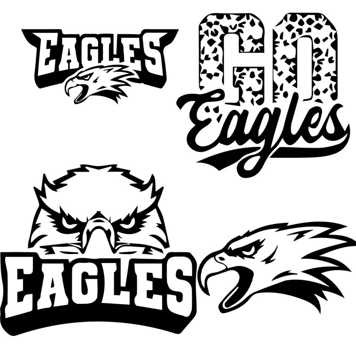 Eagles PNG Bundle | Eagle Mascot SVG | Sports Team Logo Clipart ...
